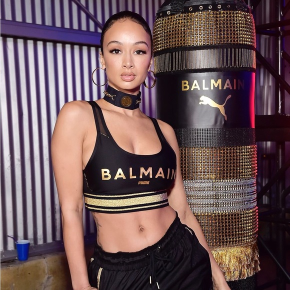 Balmain | Tops | Balmain X Puma Limited Edition Black And Gold Sports Bra Xxs | Poshmark